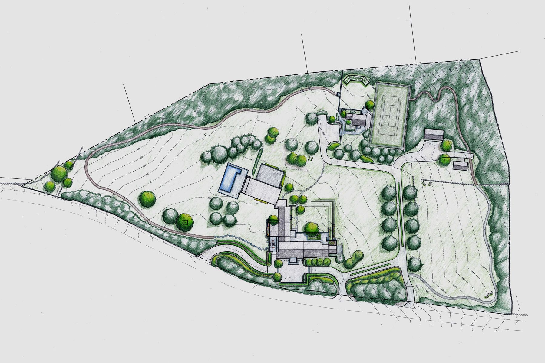 A Contemporary Farm House - Devore Associates Landscape Architects