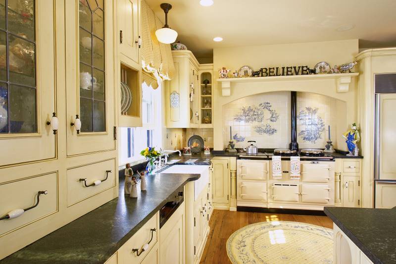French Country Kitchen Blue And Yellow